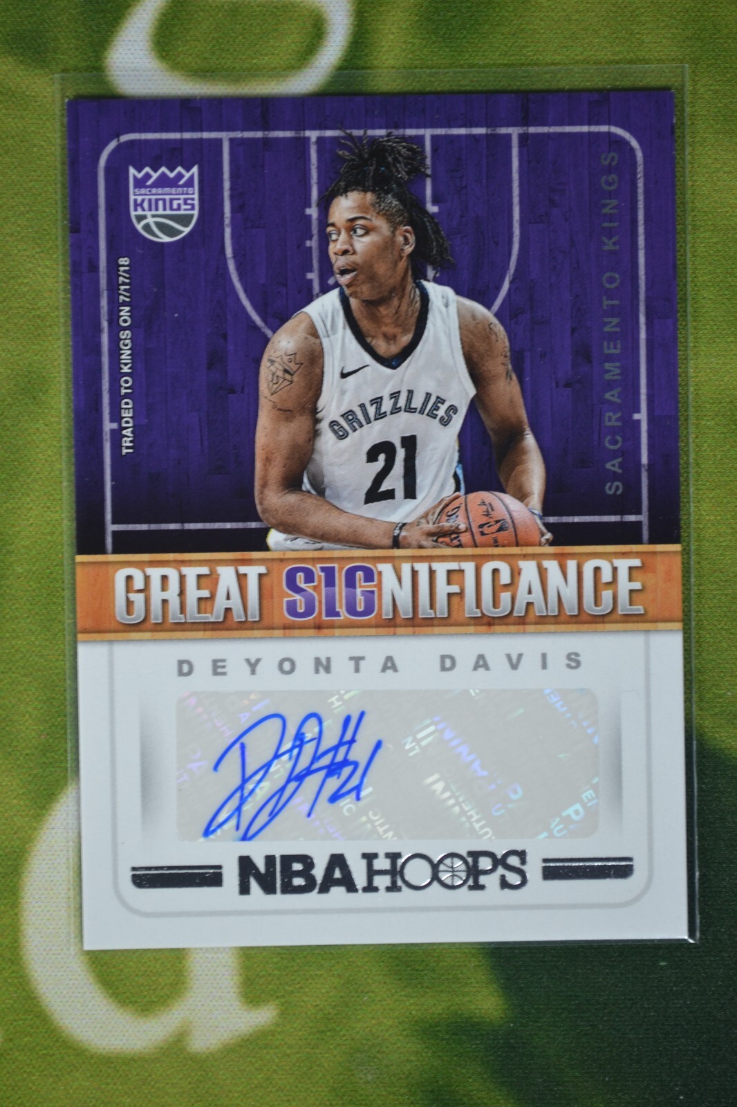 2018-19 Panini NBA Hoops Great SIGnificance Deyonta Davis #GS-DD Auto ...
