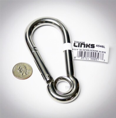 Lucky Line Tough Links Stainless Steel Interlocking Snap Eyelet SS A546 ...