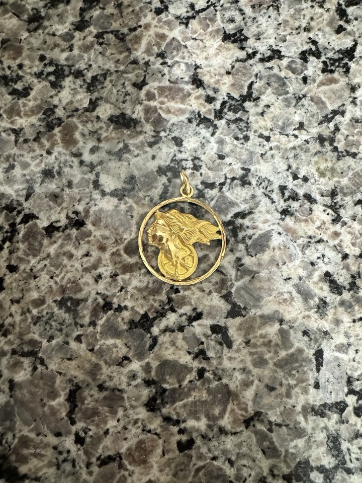 Stunning Italian 18k Solid Gold Lady Fortuna Goddess Of Luck 31.25 MM ...