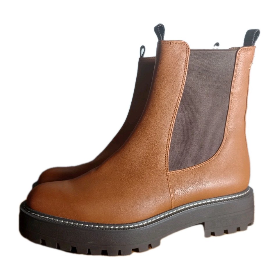 SAM EDELMAN Men's Laguna Lug Sole Slip on Boot Brown 10.5 M | eBay