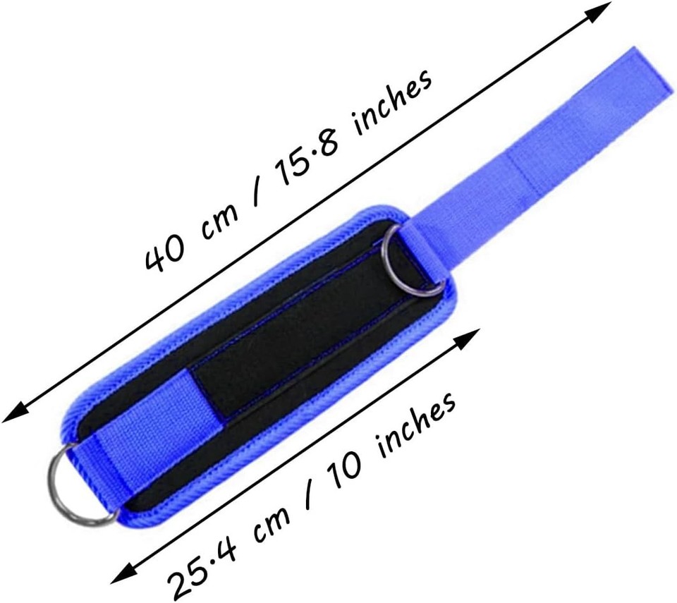 Ankle Straps with Padded Cuffs & D-Ring for Resistance Training - 1 ...