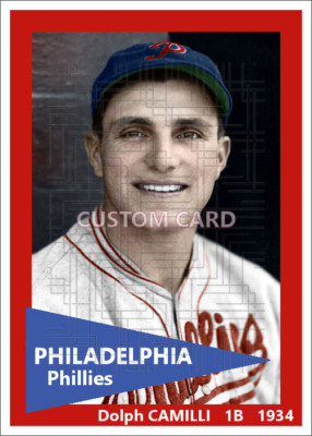 Dolph Camilli - 1934 Philadelphia Phillies - 2.5 x 3.5 custom card ...