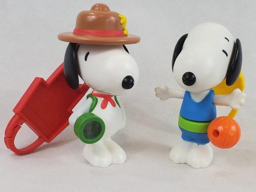 Lot of 2 Peanuts SNOOPY Ranger & Basketball Player Backpack Clip ...