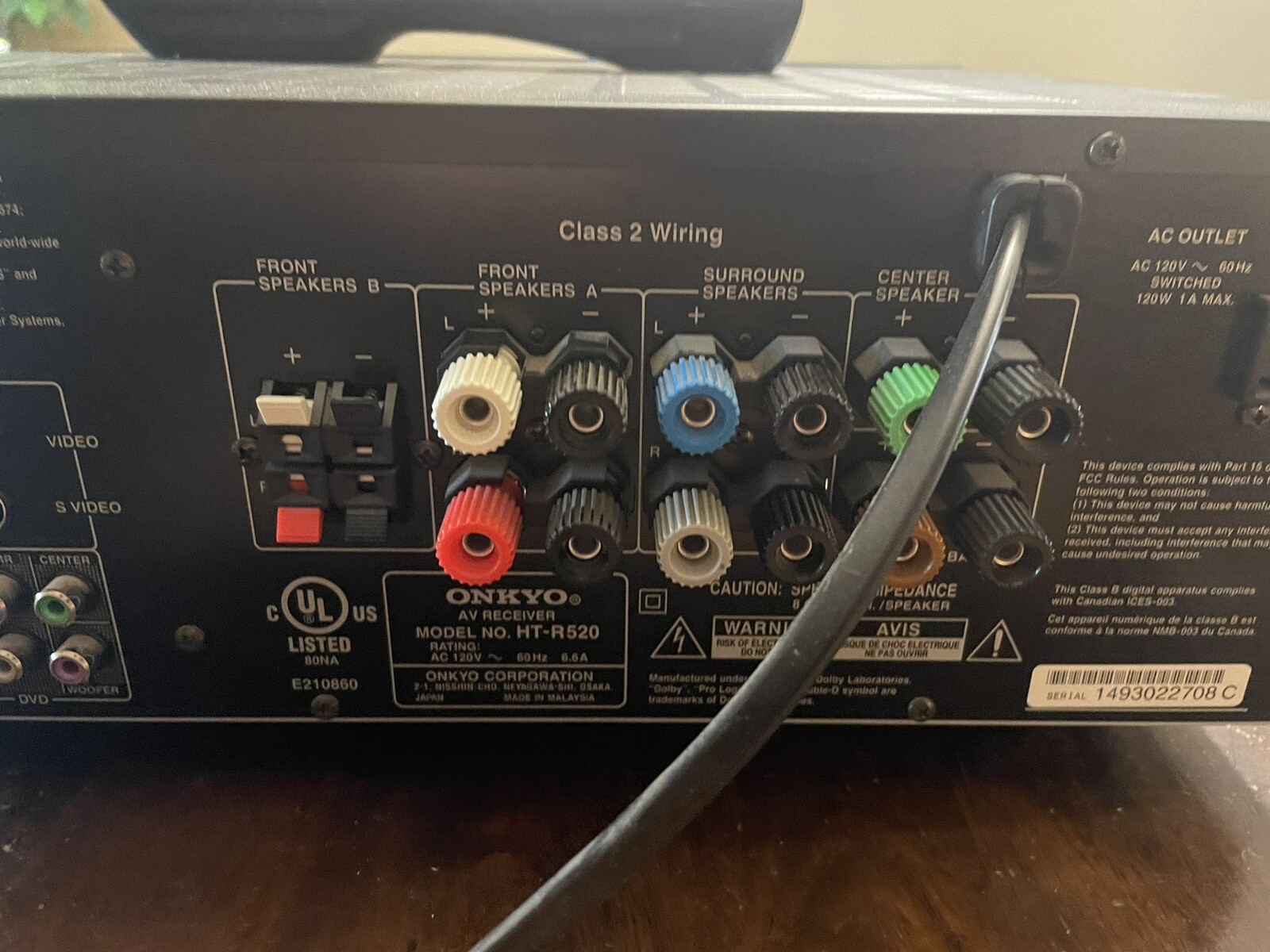 Vintage ONKYO 1,000W Home theatre system, Mod No. HT-R520--tested. Ov ...