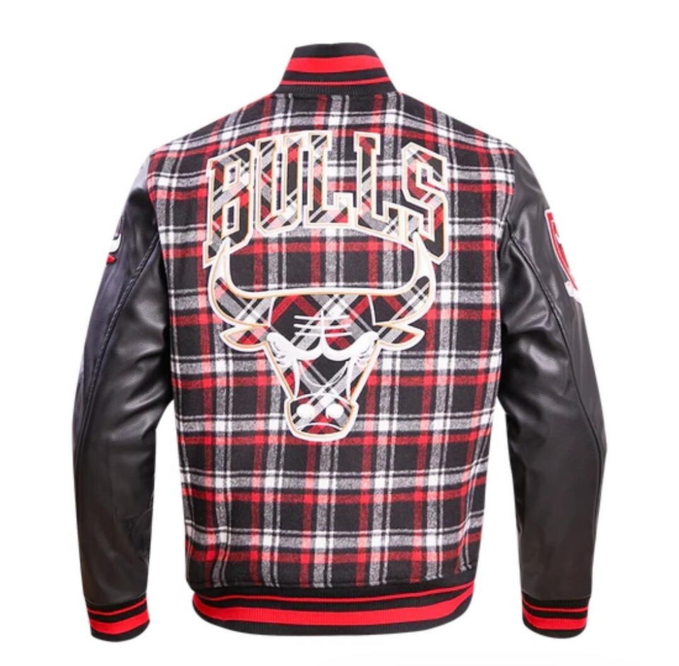 Pro Standard NBA Chicago Bulls Pro Prep Men's Plaid Wool Varsity Jacket ...