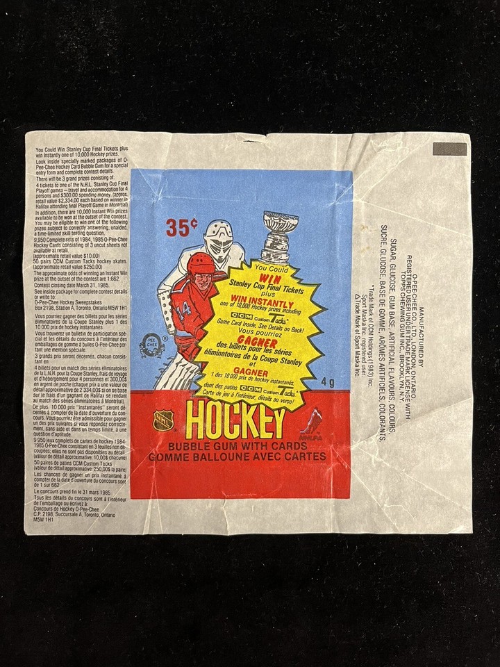 1984-85 OPC NHL HOCKEY WAX PACK WRAPPER O-PEE-CHEE CANADA STEVE YZERMAN ...