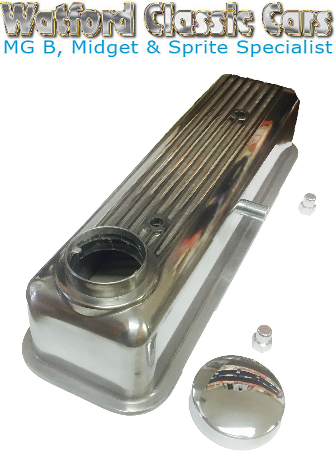 Alloy Rocker Cover For MG Midget 1500 & Triumph 1500 With Chrome Cap ...