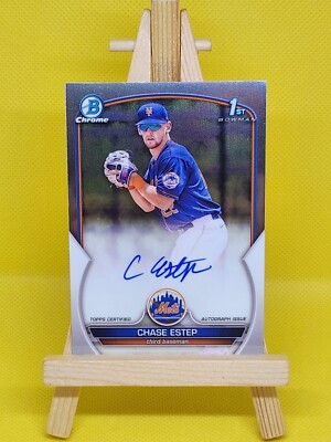 2023 Bowman Chrome #CPA-CE Chase Estep 1st Chrome Base Auto - NEW YORK ...