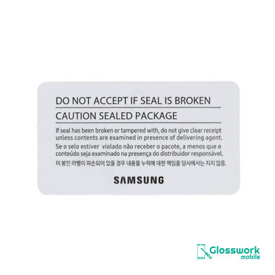 Original Samsung Main Label Verpackung Versiegelung Siegel weiß GH68 ...