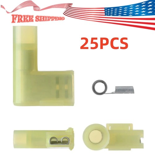 12-10 AWG 90 Degree Nylon Flag Spade Terminals Female Crimp Connectors ...