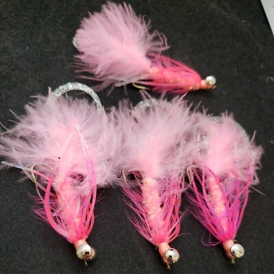 FISHING FLIES RATTLEBUGGER PINK SIZE # 6 CUSTOM TIED "RATTLES" | eBay