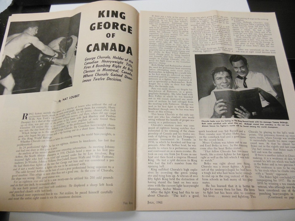 THE RING JULY 1961 PAUL PENDER COVER BOXING MAGAZINE RARE COOL | eBay