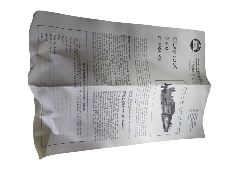 AHM HO Scale 0-4-0 Steam Tender Switcher Locomotive C&NW #93 w/ Box | eBay