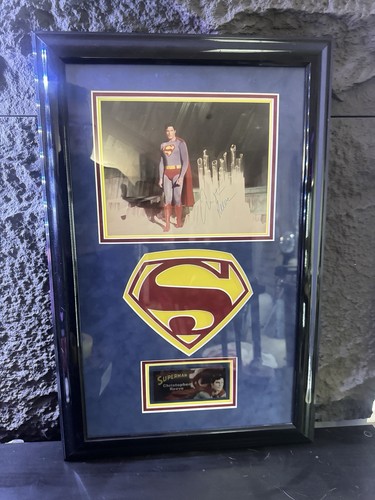 SUPERMAN Christopher Reeve 16”x25” Signed Photograph custom framed w ...