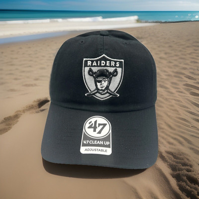 Oakland Raiders Hat '47 Brand Clean Up "4 Stroke" Logo Snapback Cap NWT ...