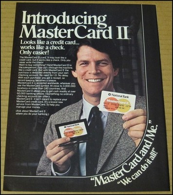 1982 MasterCard II Print Ad Vintage Debit Card Advertisement Banking ...