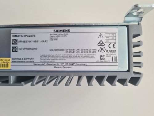 SIEMENS Simatic IPC277E, 6ES7647-8BB11-0AA2 | eBay