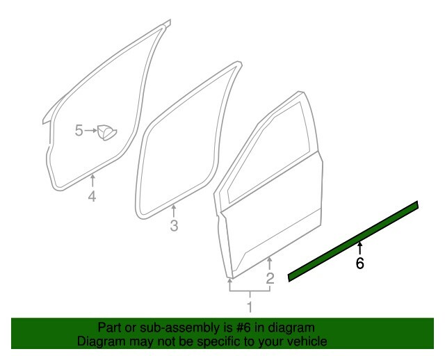 Ford OEM Front Door Lower Weather Strip Left 7 T 4 Z 7820758 a for sale ...