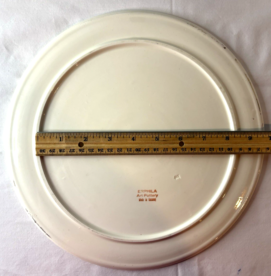 Vintage Erphila German China Floral Leaf Cake Serving Plate Gold ...