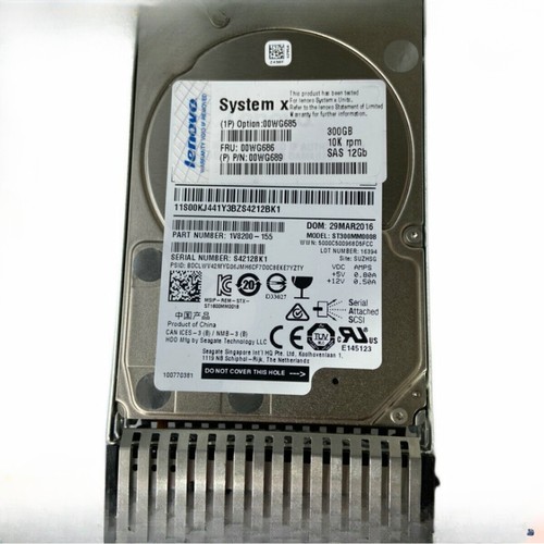 Compatible 00WG686 Lenovo 300GB 10K RPM 12Gbps SAS 2.5" Small Form ...