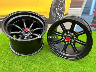 4 x 15 Inch 4x100 Watanabe JR19 Style Black JDM Wheels: Fits For Mazda ...