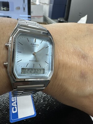CASIO MEN AQ230-2A ICE BLUE DIAL WATCH | eBay