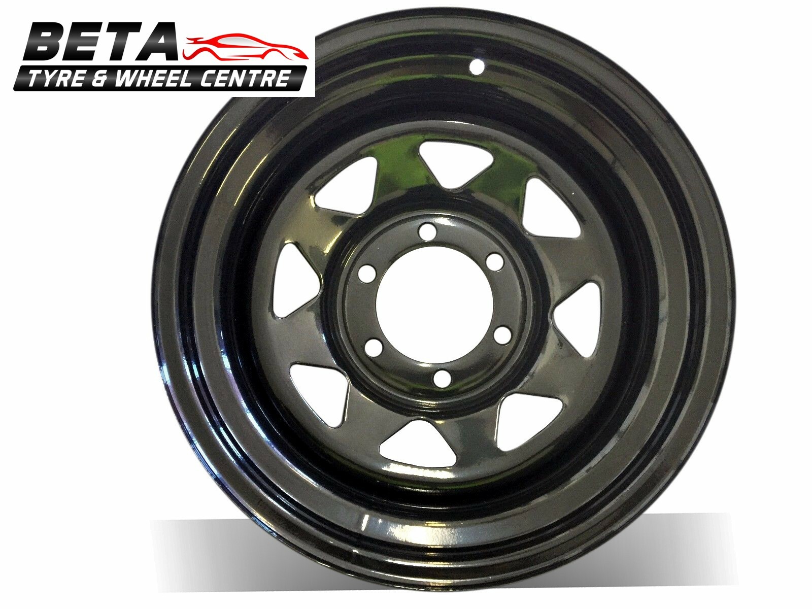 1 X 15X8" 0P BLACK SUNRAYSIA STEEL WHEELS, Suit Prado,Triton,FREE ...