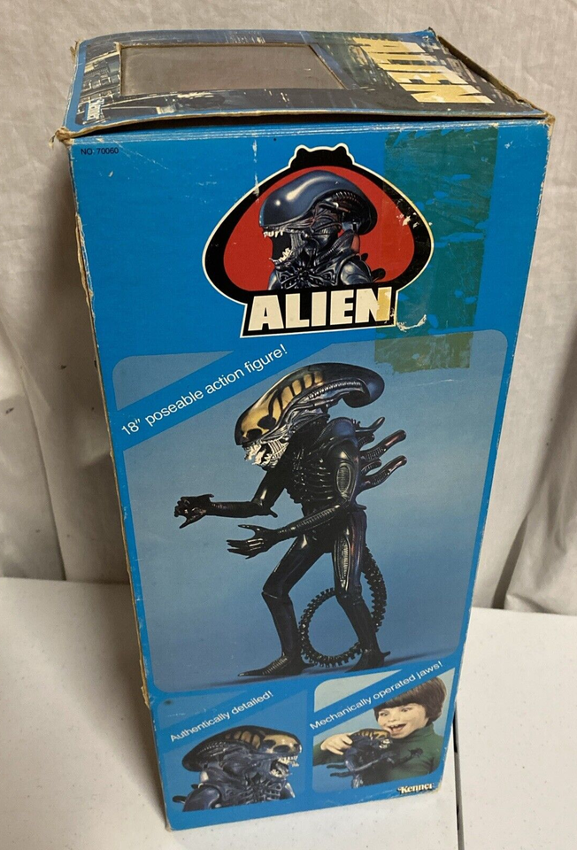 UNUSED 1979 KENNER ALIEN 18" Figure Xenomorph Tied Down to Insert w ...