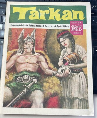 Turkish Hero TARKAN Comic #334 Turkish RARE Comic Vikings COVER 1977 | eBay
