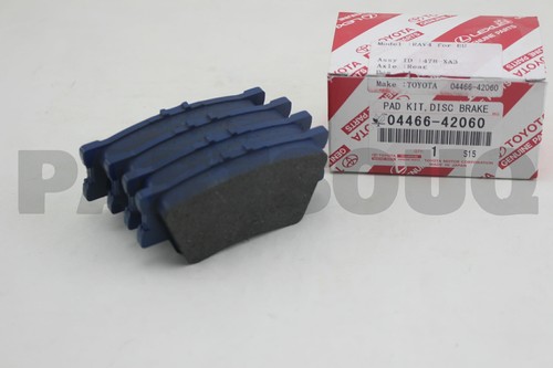 0446642060 Genuine Toyota PAD KIT, DISC BRAKE, REAR 04466-42060 | eBay