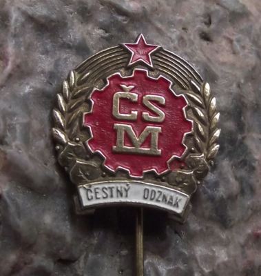 Antique CSM Badge of Honour Czechoslovakian Youth Organisation Award ...