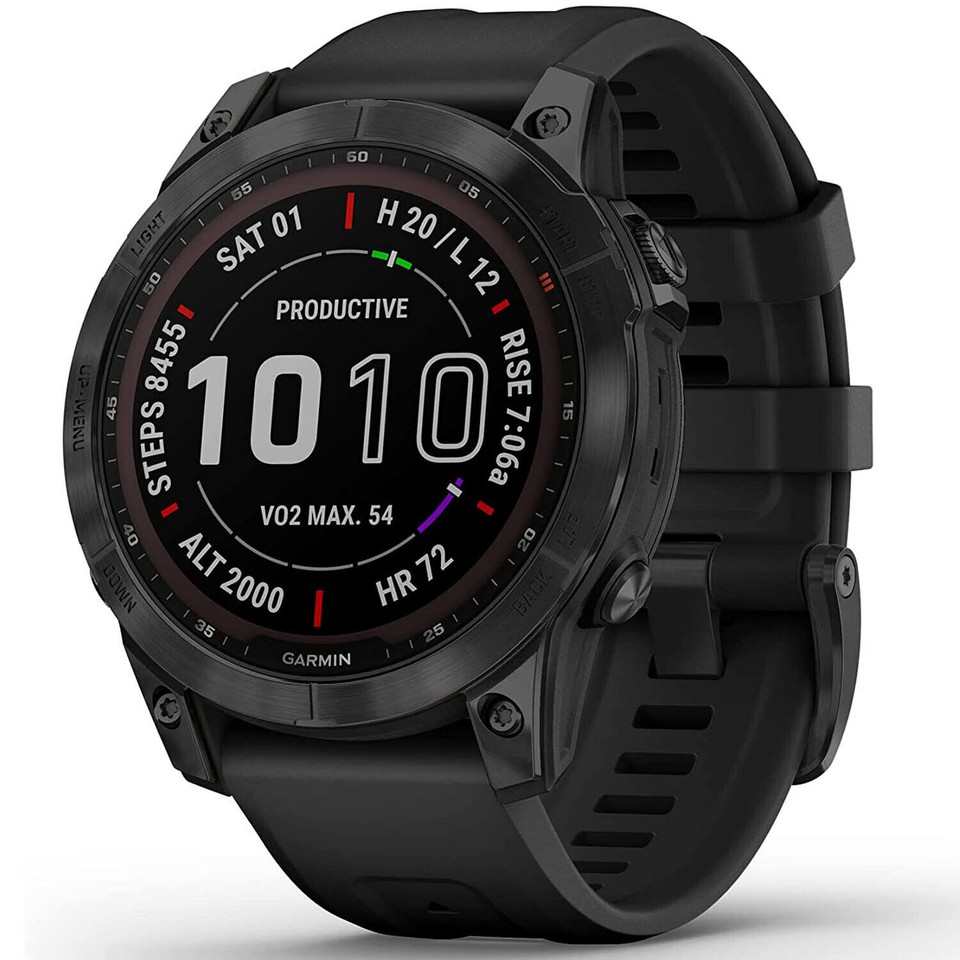Garmin fēnix 7 Sapphire Solar GPS Watch - Black 753759278151 | eBay