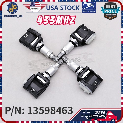NEW(4)TPMS For Chevrolet Silverado DRW 2500/3500 Tire Sensor 13598463 ...