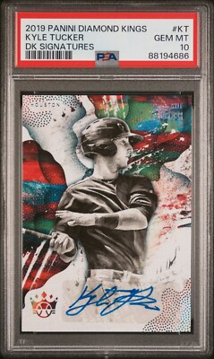 2019 PANINI DIAMOND KINGS #KT KYLE TUCKER DK SIGNATURES AUTO PSA 10 GEM ...