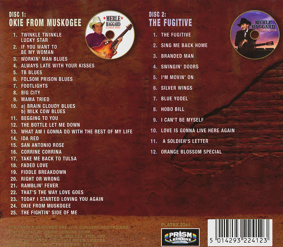 Merle Haggard - Okie From Muskogee / The Fugitive (2 CD) **BRAND NEW ...