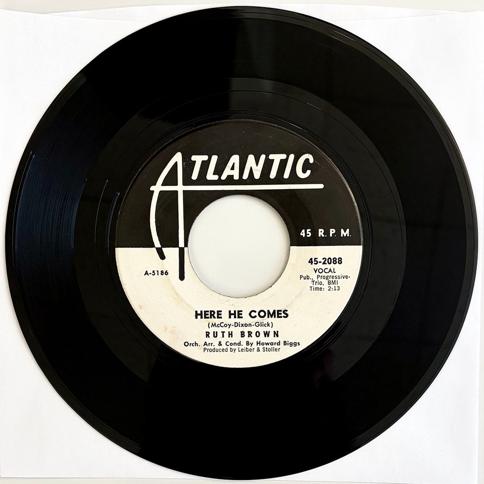 RUTH BROWN "Sure 'Nuff" "Here He Comes" 1961 PROMO 45, Nice VG+ w ...