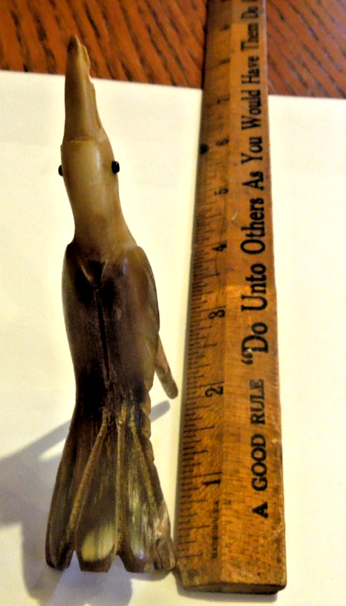 Antique Carved Bone Horn Bird Figure Free Standing NICE!! L@@K!! | eBay