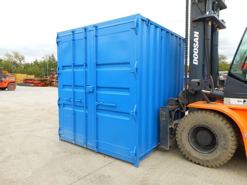 10 ft x 8 ft Blue High Cube Steel Storage Sea Container - Unused ...