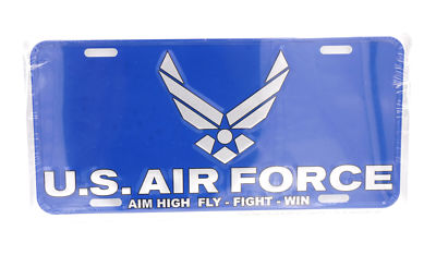 U.S. Air Force USAF Aim High Fly Aluminum Metal Car License Plate Sign ...