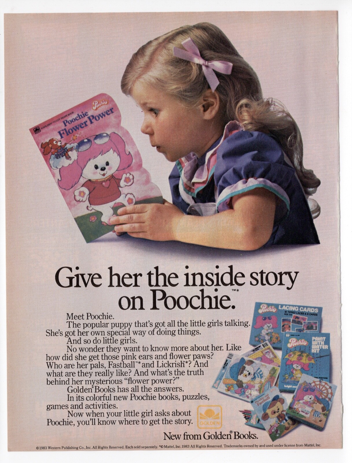 Vintage 1970s mag print ad POOCHIE Golden Books Games Toys activities ...