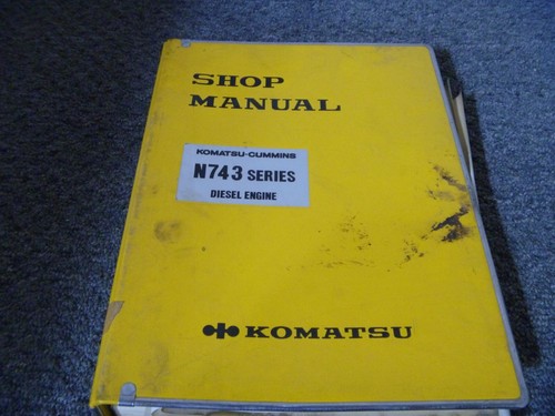 Komatsu Cummis NH-220-CI Engine on D60A-6 D60P-6 D60E-6 Service Repair ...