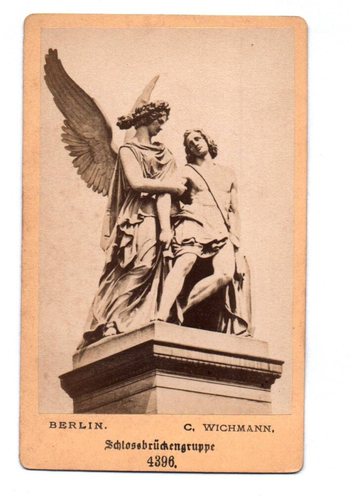 CDV Foto Berlin Schlossbrückengruppe Nike verwundeter Krieger ...