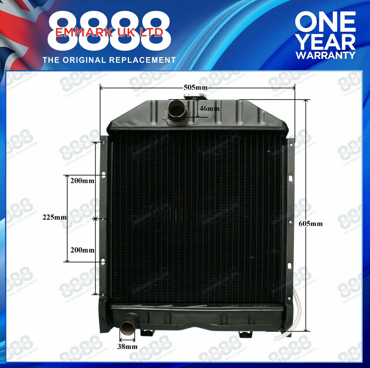 Radiator (5153481) for Fiat 56 Series Tractor - 55-56, 55-56DT, 60-56DT ...