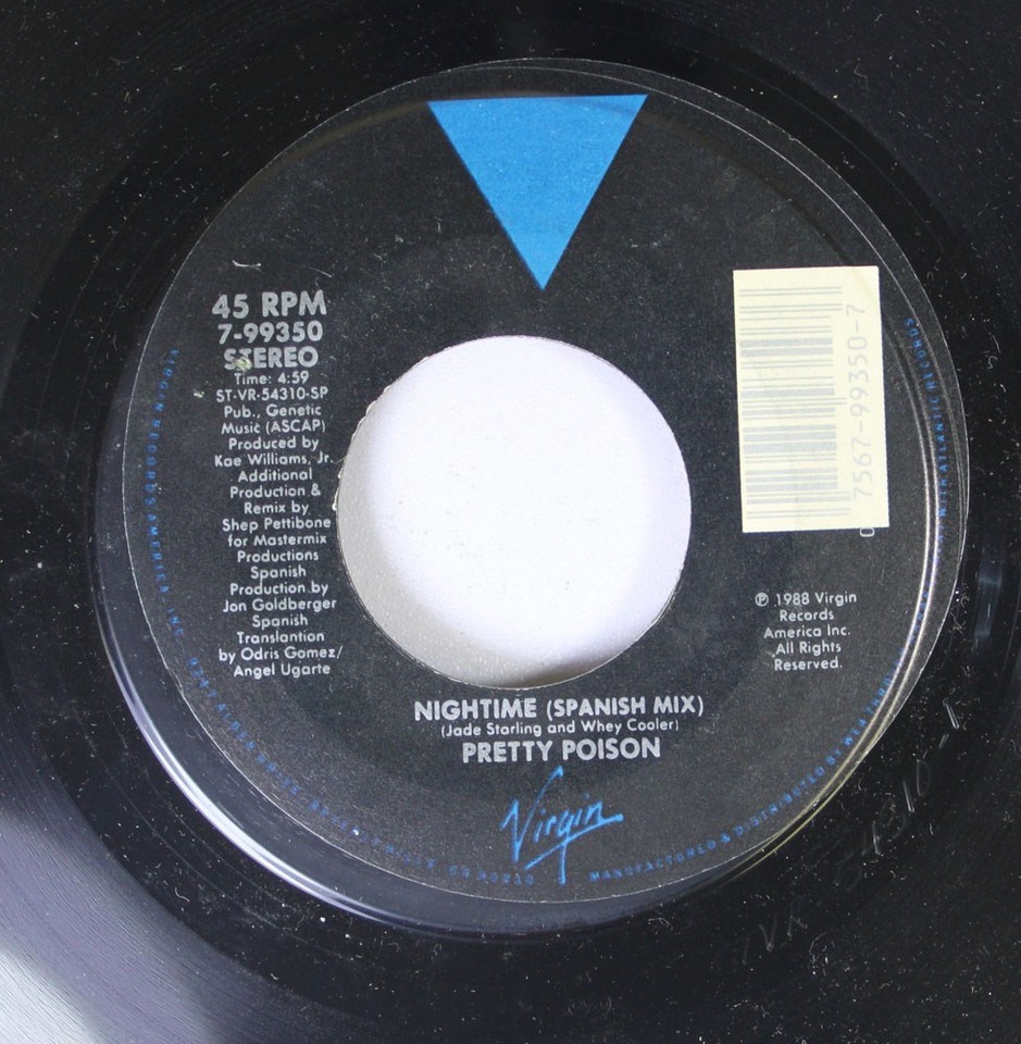 Rock 45 Nightime - Pretty Poison / Nightime (Spanish Mix) On Virgin | eBay