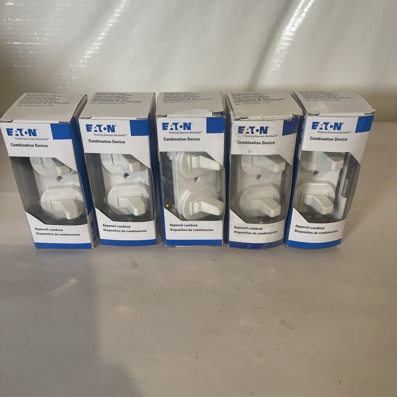 Eaton 271W-BOX. Combination Device 2 Single Pole Switches. (LOT OF 5 ...