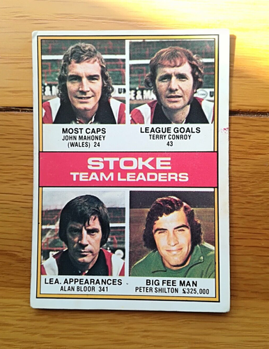 Topps Red Back Football Cards 1977 #117 Stoke City Team Leaders Card | eBay