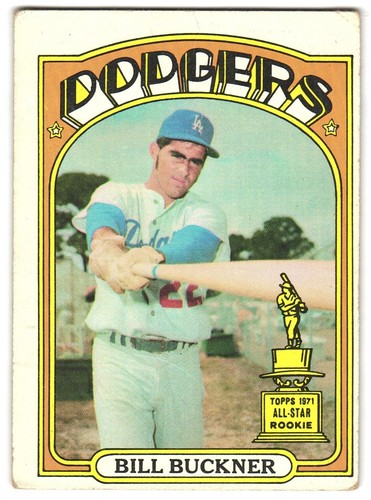 Bill Buckner 1972 Topps MLB Card #114C Set Filler | eBay