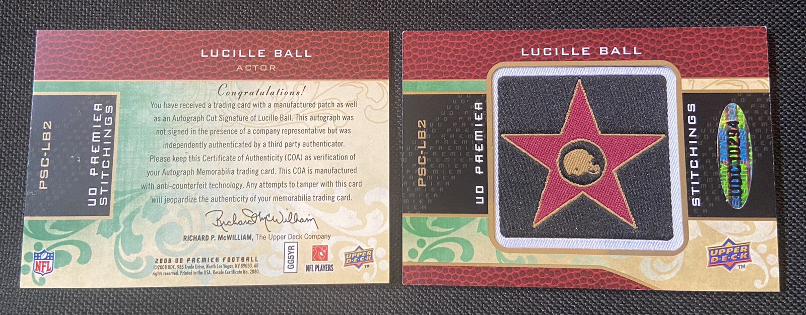 2008 UD Premier LUCILLE BALL AUTO /16 Cut Signature Autograph UDA SP I ...