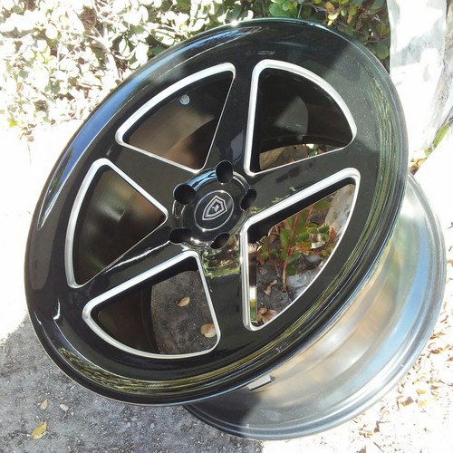 20 inch staggered Marquee M.9535 Wheels 5x120 Gloss Black Wheels +35mm ...