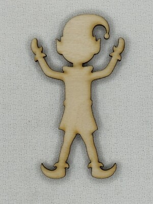 Custom Laser Cut Unfinished Christmas Elf Shape Wood Craft Cutout | eBay